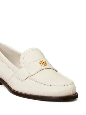 Tory Burch Leather Loafers - White