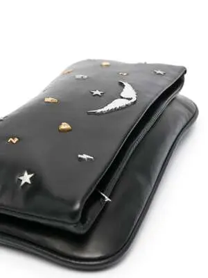 Zadig&Voltaire Rock Lucky Charms Leather Clutch