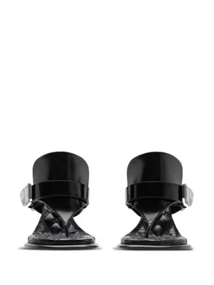 Burberry Leather Thong Sandals - Black