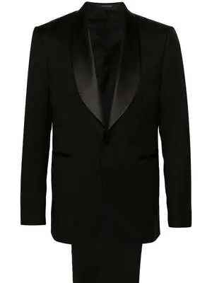 Tagliatore Shawl-lapels Single-breasted Blazer - Black