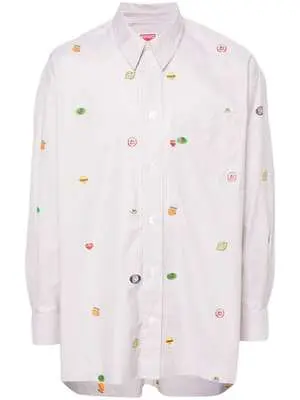 Kenzo Fruit Stickers Striped Shirt