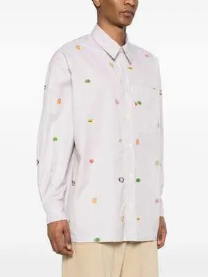 Kenzo Fruit Stickers Striped Shirt