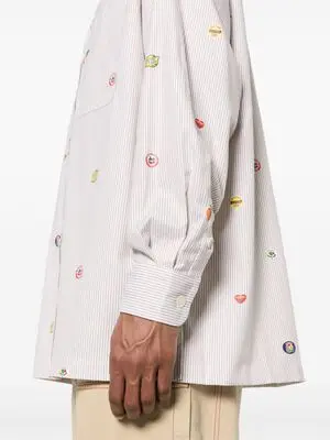 Kenzo Fruit Stickers Striped Shirt