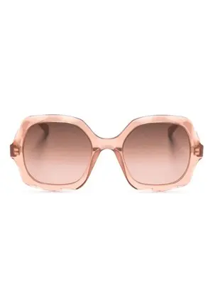 Chloé Scallop Round-frame Sunglasses - Pink