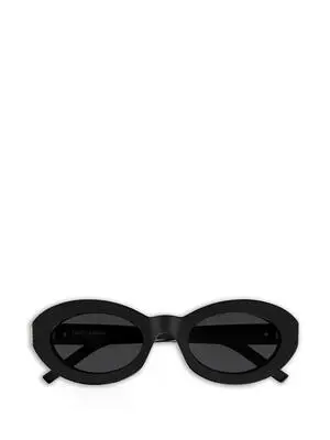 Saint Laurent Oval-Frame Sunglasses Black