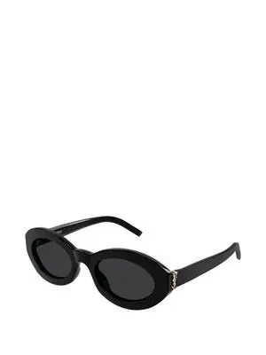 Saint Laurent Oval-frame Sunglasses - Black