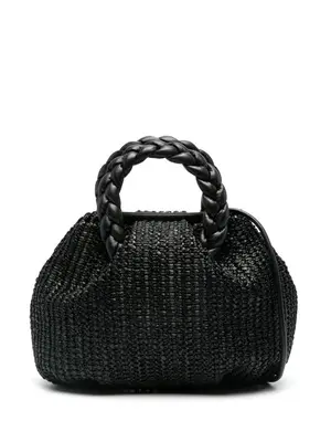 Hereu Trapeze Raffia Tote Bag - Black