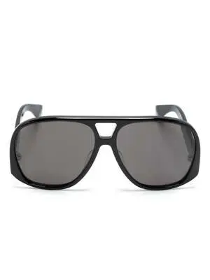 Saint Laurent Solace Pilot-frame Sunglasses - Black