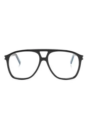 Saint Laurent Pilot-frame Glasses - Black