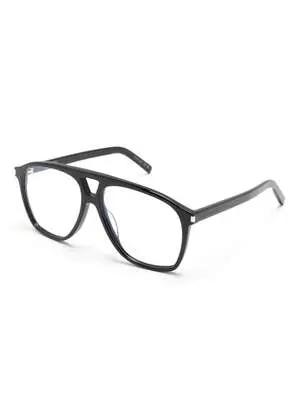 Saint Laurent Pilot-frame Glasses - Black
