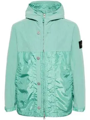 Stone Island Lightweight Hooded Jacket - Green