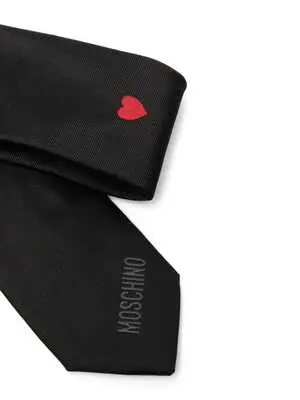 Moschino Heart-motif Silk Tie