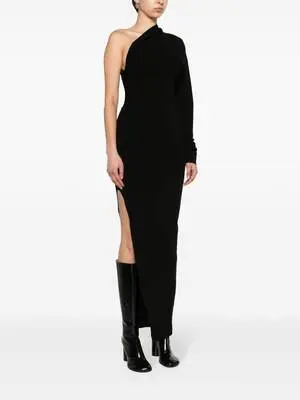 Rick Owens One-shoulder Column Maxi Dress - Black