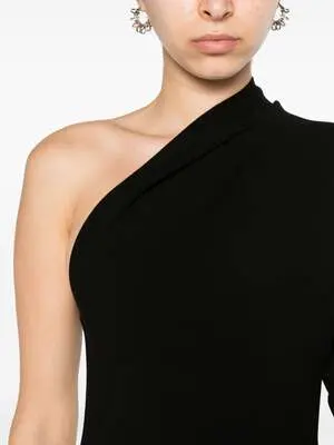 Rick Owens One-shoulder Column Maxi Dress - Black