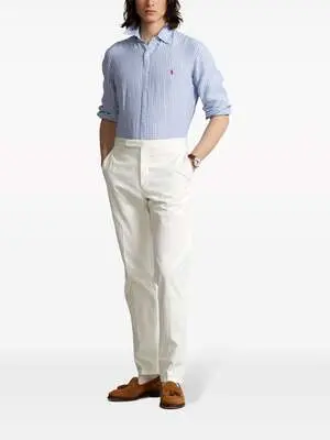 Polo Ralph Lauren Polo Pony-embroidered Linen Shirt - Blue
