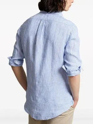 Polo Ralph Lauren Polo Pony-embroidered Linen Shirt - Blue