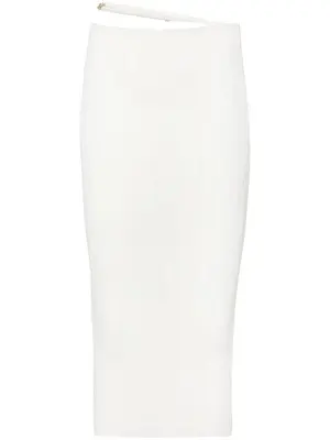 Jacquemus La Jupe Parlu Knitted Midi Skirt - Neutrals