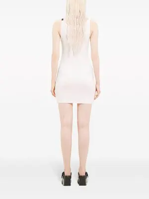 COURREGES Logo-patch Ribbed-knit Dress