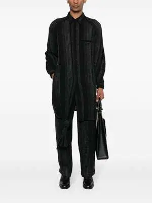 Yohji Yamamoto Stiped Knot-detail Shirt