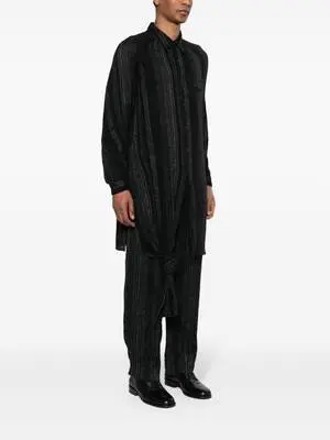 Yohji Yamamoto Stiped Knot-detail Shirt