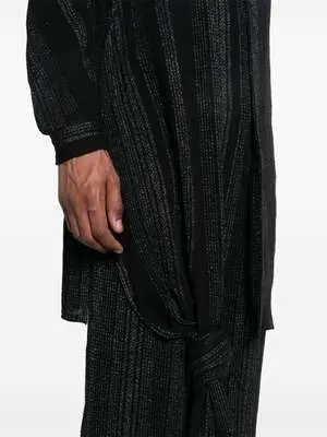 Yohji Yamamoto Stiped Knot-detail Shirt