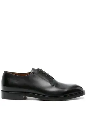 Zegna Almond-toe Leather Derby Shoes