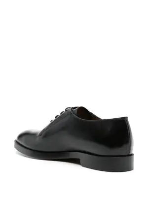 Zegna Almond-toe Leather Derby Shoes
