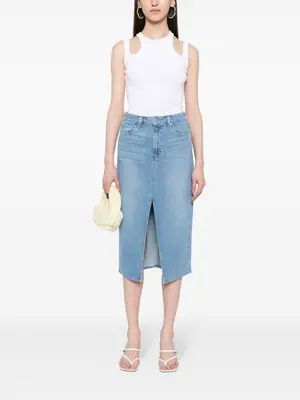 Paige Angela Denim Midi Skirt