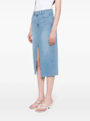 Paige Angela Denim Midi Skirt