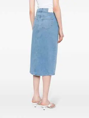 Paige Angela Denim Midi Skirt