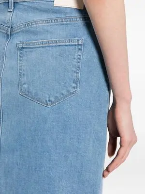 Paige Angela Denim Midi Skirt