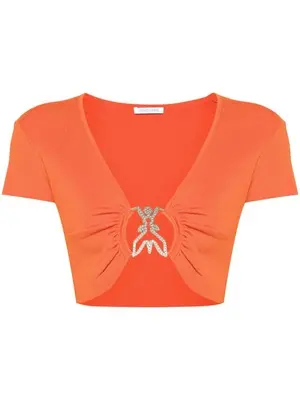 Patrizia Pepe Logo-plaque Crop Top