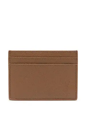 Saint Laurent Cassandre Card Holder - Brown