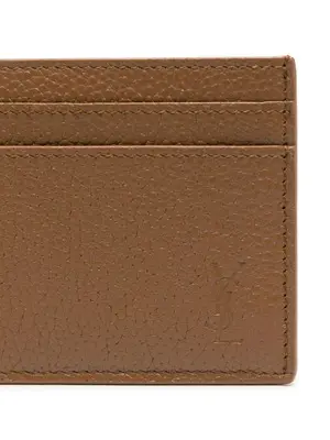 Saint Laurent Cassandre Card Holder - Brown