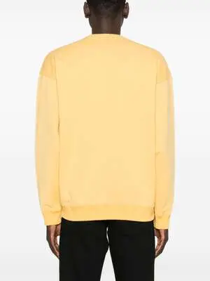 Saint Laurent Logo-embroidered Sweatshirt - Yellow