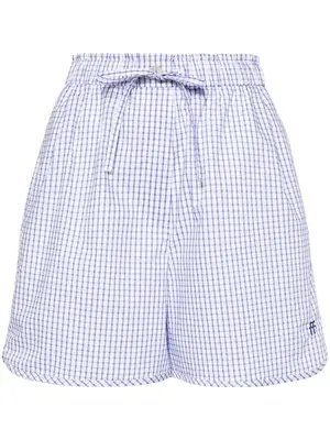 FORTE_FORTE Gingham-check Cotton Shorts