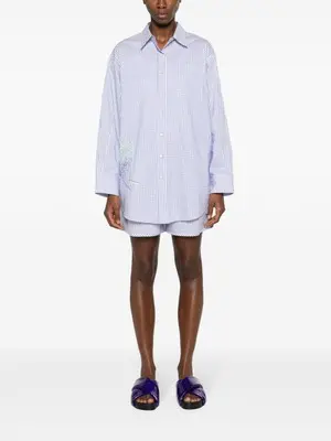 FORTE_FORTE Gingham-check Cotton Shorts
