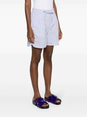 FORTE_FORTE Gingham-check Cotton Shorts