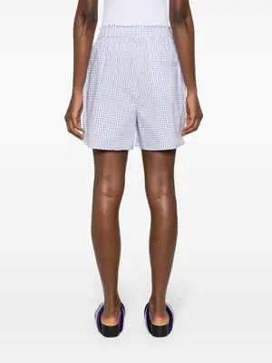 FORTE_FORTE Gingham-check Cotton Shorts