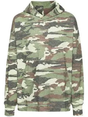 Acne Studios Abstract-print Hoodie - Green
