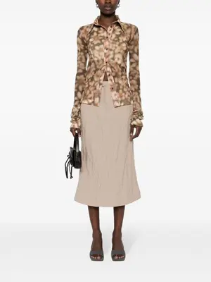 Acne Studios Crinkled Midi Skirt