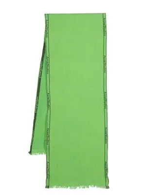 Acne Studios Jacquard-logo Scarf - Green