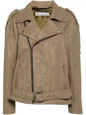Acne Studios Crinkled-finish Biker Jacket