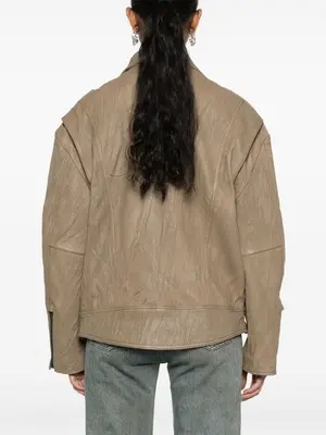 Acne Studios Crinkled-finish Biker Jacket