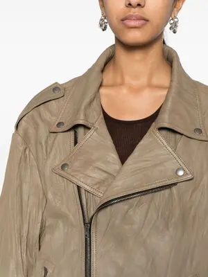 Acne Studios Crinkled-finish Biker Jacket