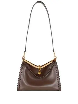 Etro Large Vela Leather Shoulder Bag