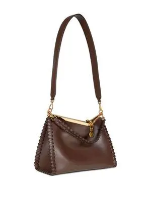 Etro Large Vela Leather Shoulder Bag