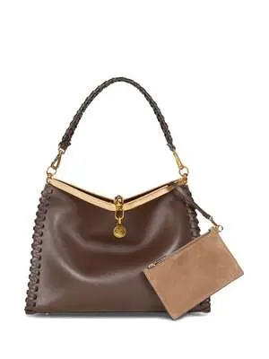 Etro Large Vela Leather Shoulder Bag