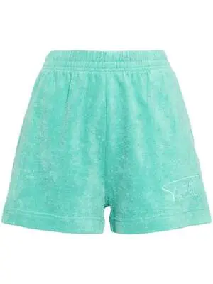PATOU Logo-embroidered Terry Shorts - Green