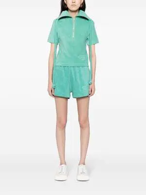 PATOU Logo-embroidered Terry Shorts - Green